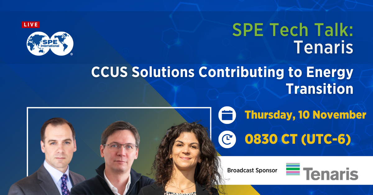 Tenaris presents CCUS solutions for energy transition in a SPE Tech Talk